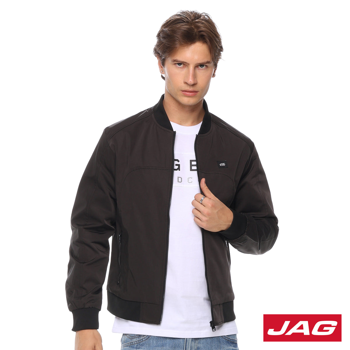 Jag Black Men's Moto Fit Bomber Jacket 57DDF000 – Jag Jeans