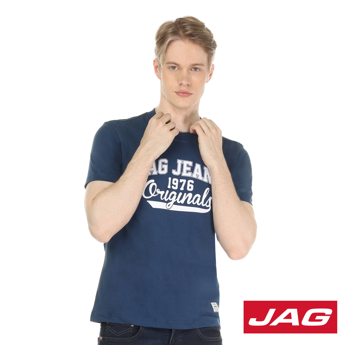 Jag Men's Top Round Neck Rugged Fit Single Jersey – Jag Jeans