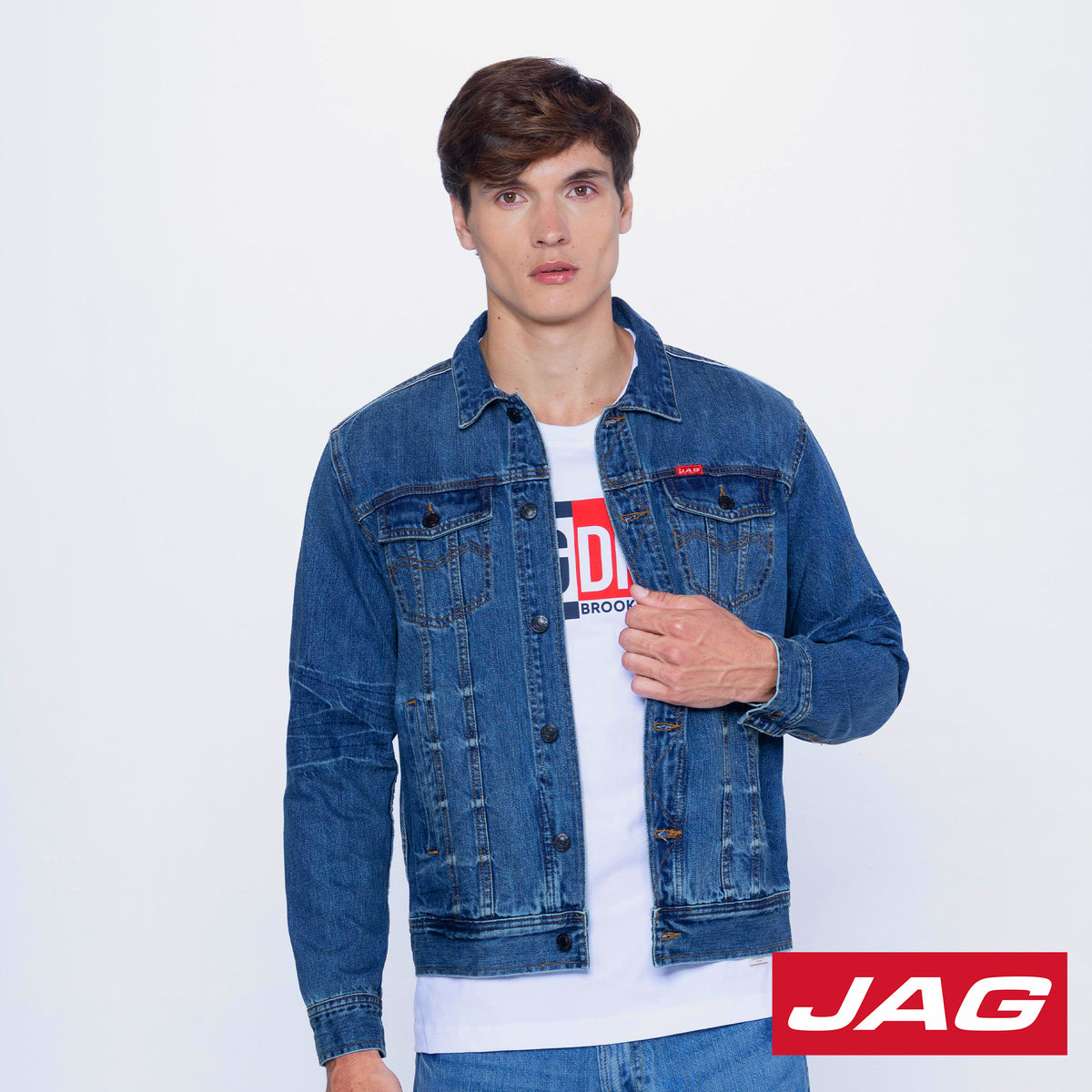 Jag Men's Denim Jacket in Dark Wash – Jag Jeans