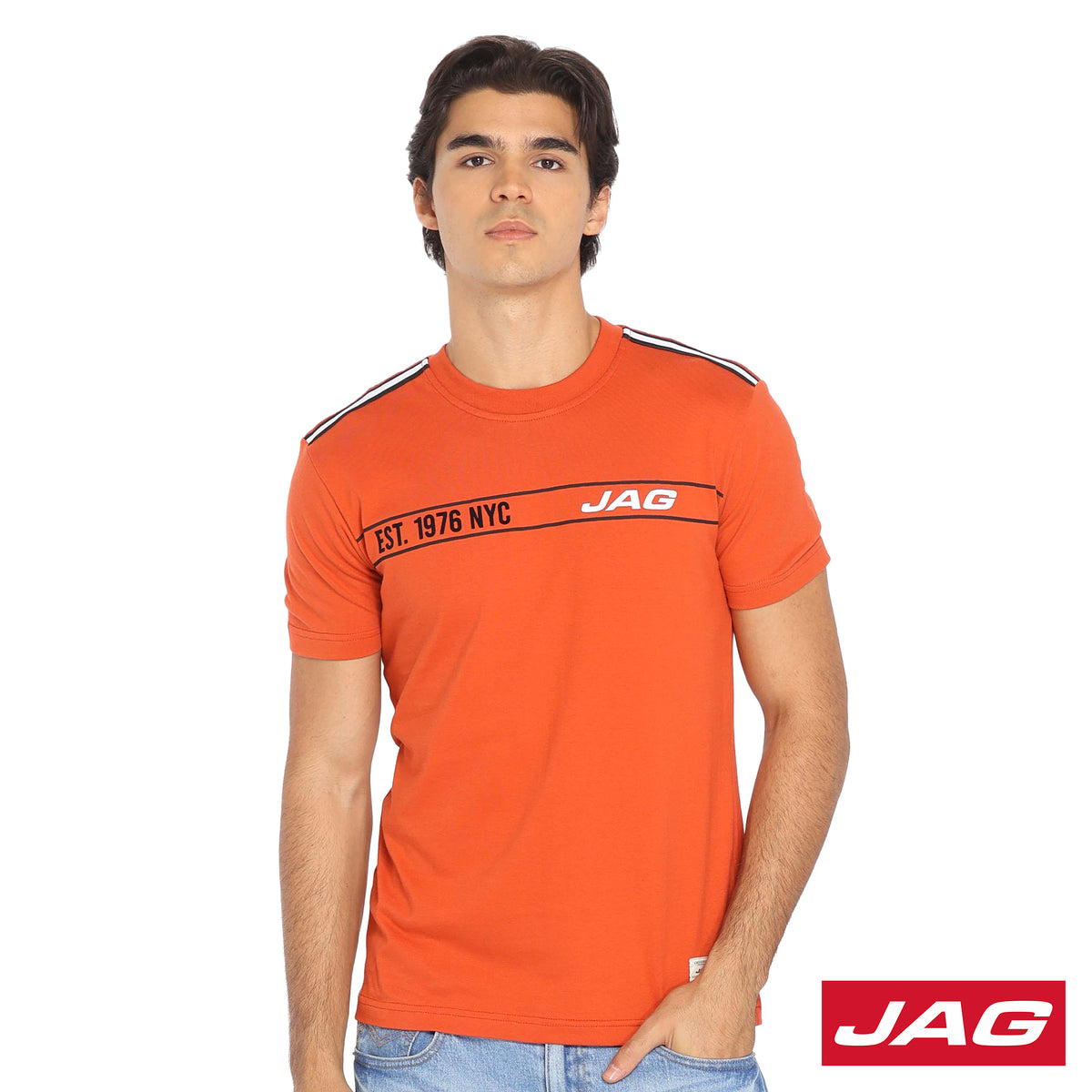 Jag Men's Round Neck Rugged Boxy Fit 33TB2001 – Jag Jeans